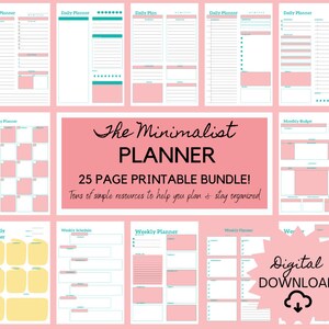 The Minimalist Planner! CUSTOMIZABLE - Etsy