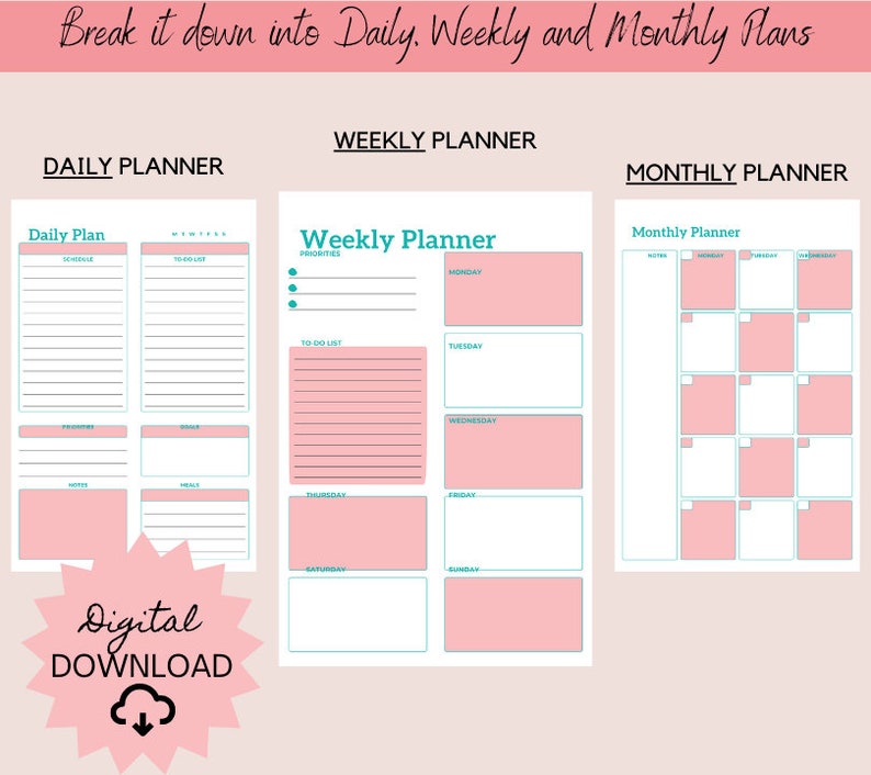 The Minimalist Planner! CUSTOMIZABLE - Etsy