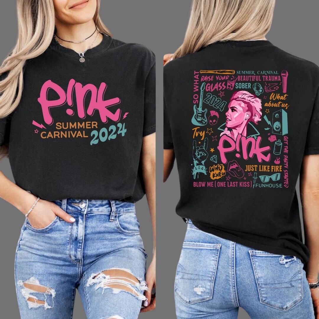 Comfort Colors Pink Tour Tshirt, Concert T Shirt for the Summer ...