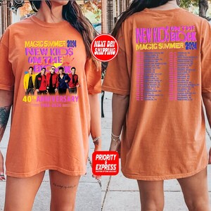 Comfort Colors NKOTB Magic Summer 2024 Neon Shirt, New Kids on the ...
