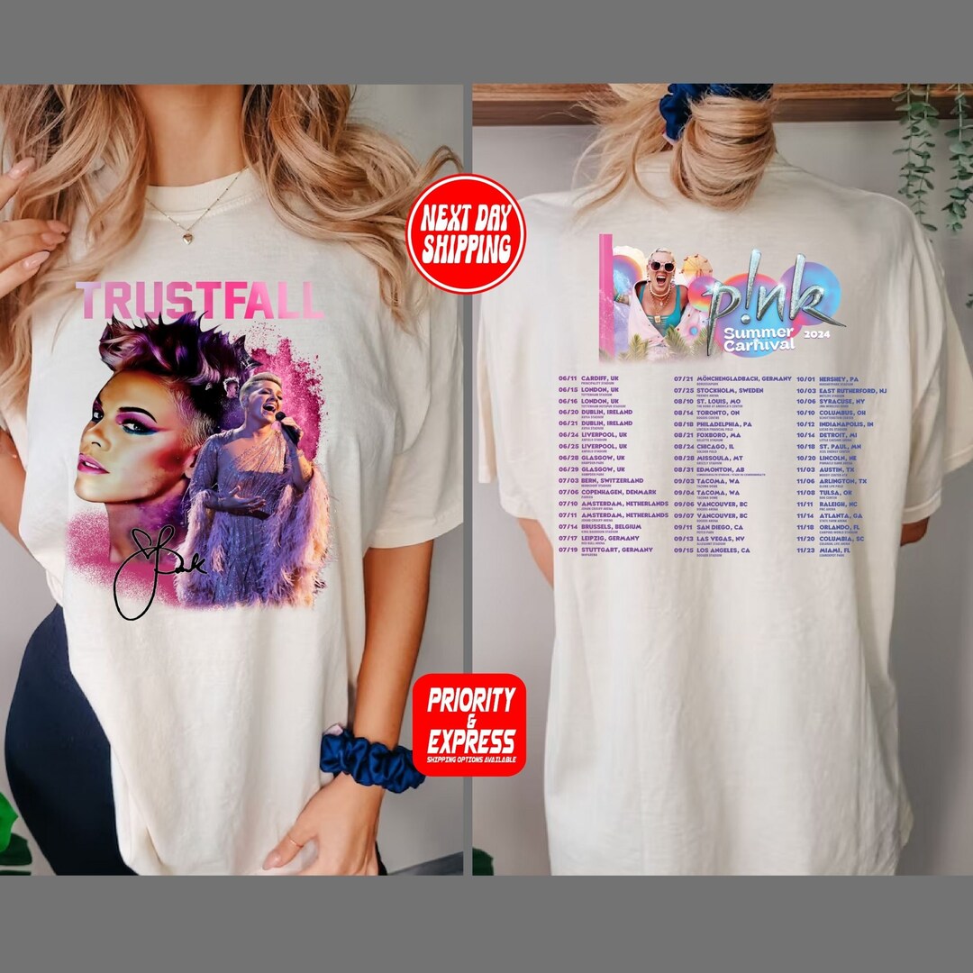 Neon Comfort Colors Pink Tour Tshirt, Concert T Shirt for the Summer ...