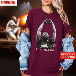 Post Malone Music Rap Vintage Graphic Color Shirt, Post Malone Tour ...