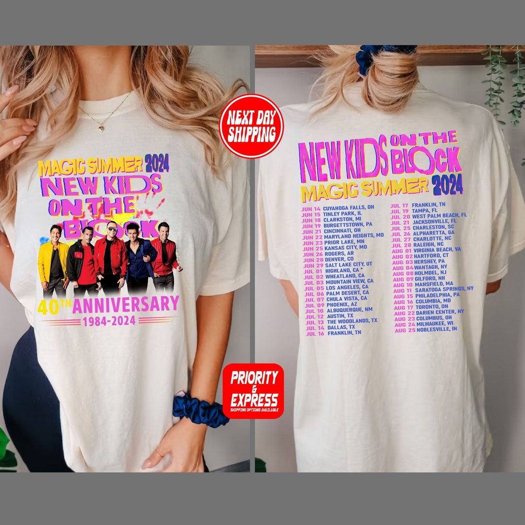 Comfort Colors NKOTB Magic Summer 2024 Neon Shirt, New Kids on the ...