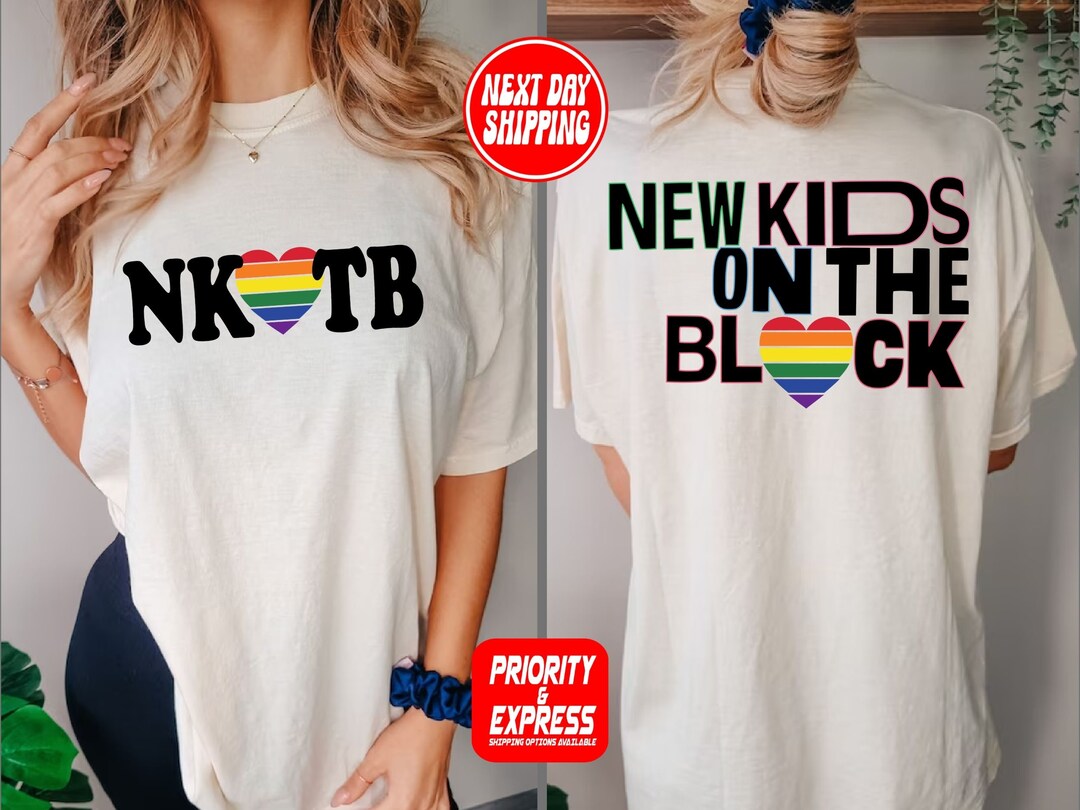 NKOTB Magic Summer 2024 Love Rainbow Pride Heart Sweatshirt, New Kids ...