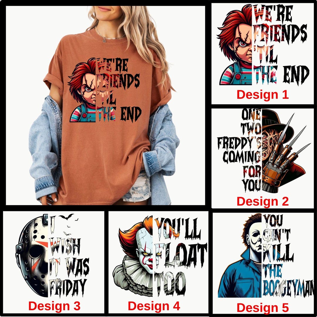 Comfort Colors Movie Killers Shirt, Halloween Character T-shirt ...