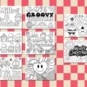 Retro Christmas Coloring Pages, Christmas Coloring Pages Printable ...