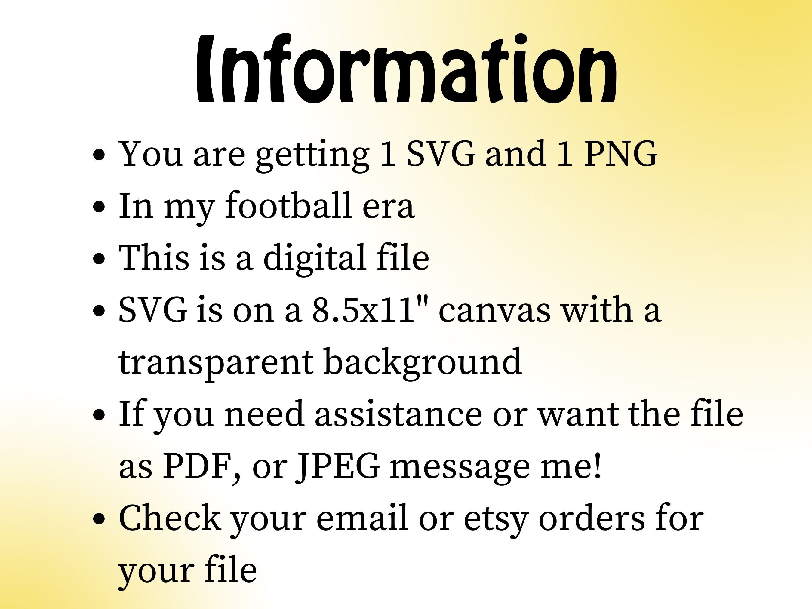 In My Football Era SVG Football SVG Football Png Football - Etsy