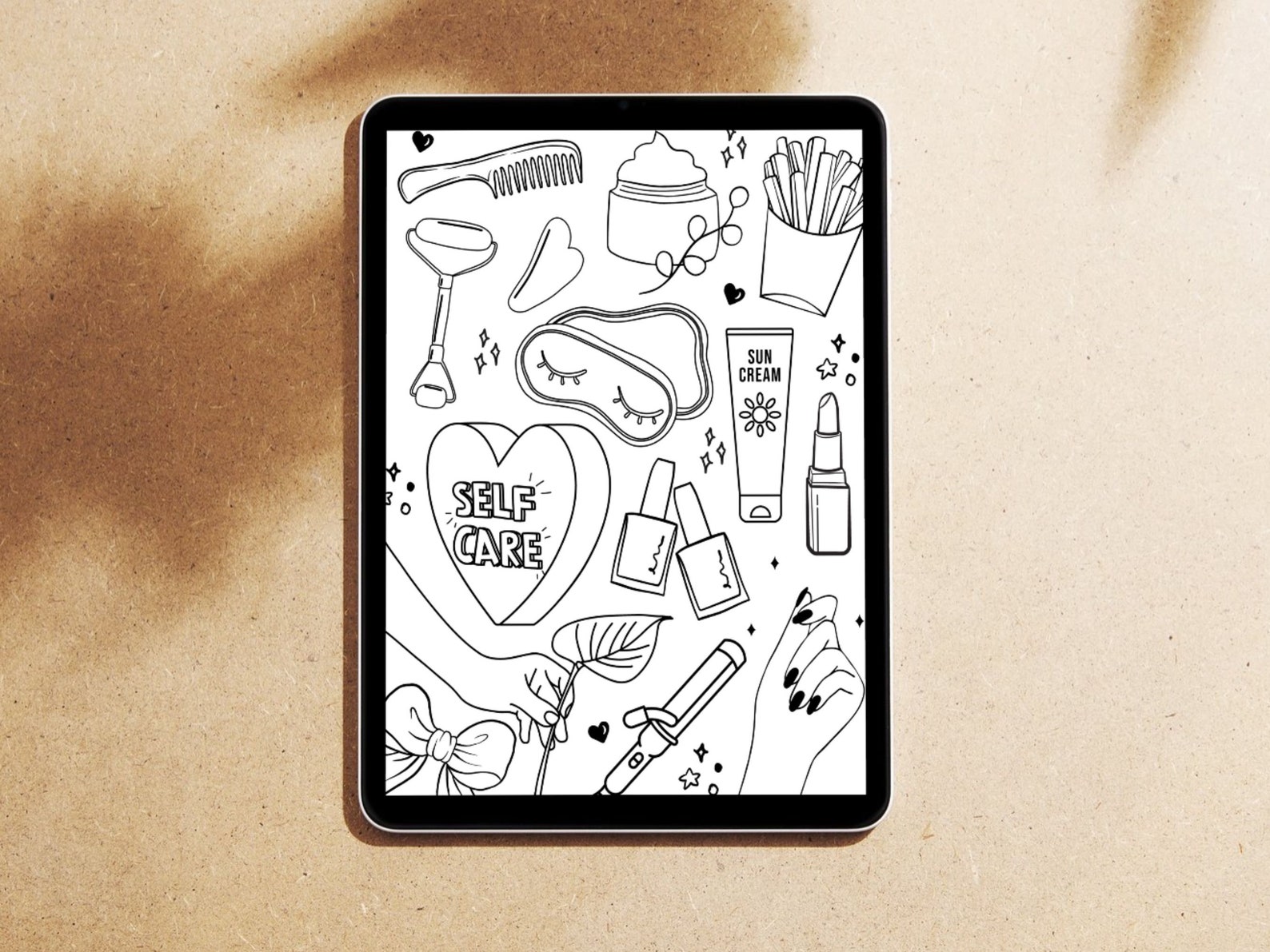 Self Care Coloring Pages, in My Self Care Era, Self Care at Home, Print ...