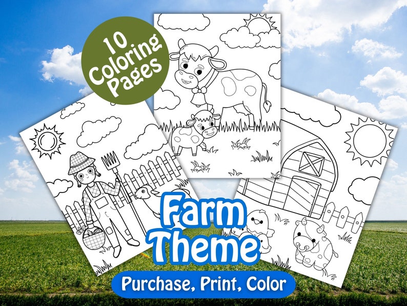 Farm Coloring Pages, Farm Animals Coloring Pages, Farm Coloring Book ...