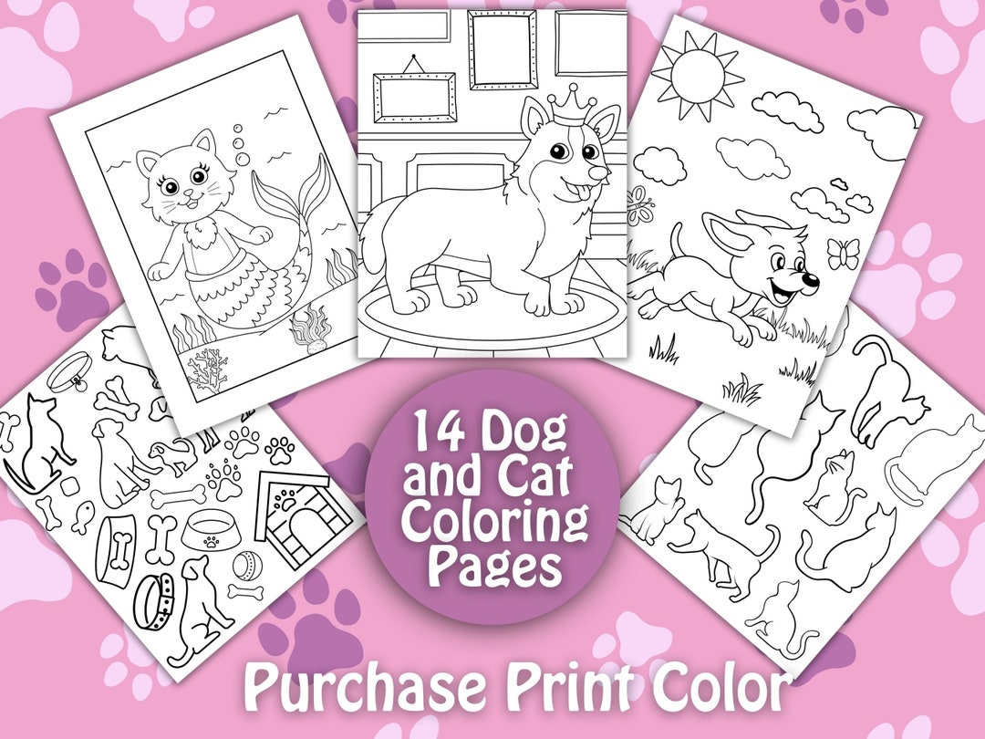 Dog Coloring Pages, Cat Coloring Pages, Animal Coloring Pages, Cute ...