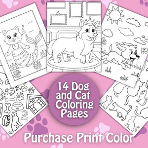 Dog Coloring Pages, Cat Coloring Pages, Animal Coloring Pages, Cute ...
