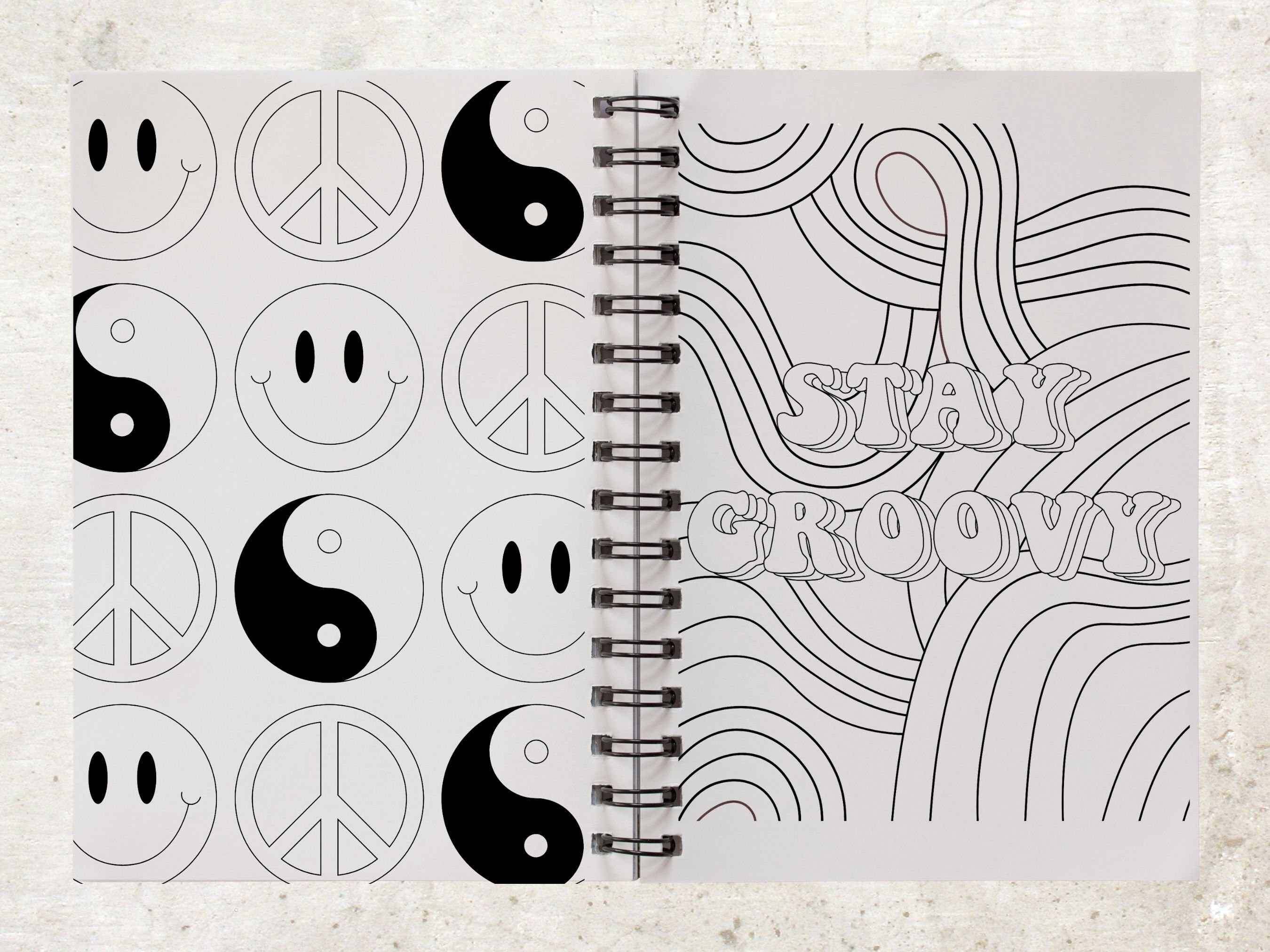 Groovy Coloring Pages, Disco Themed Art, 70s Coloring Sheet, Disco Art ...