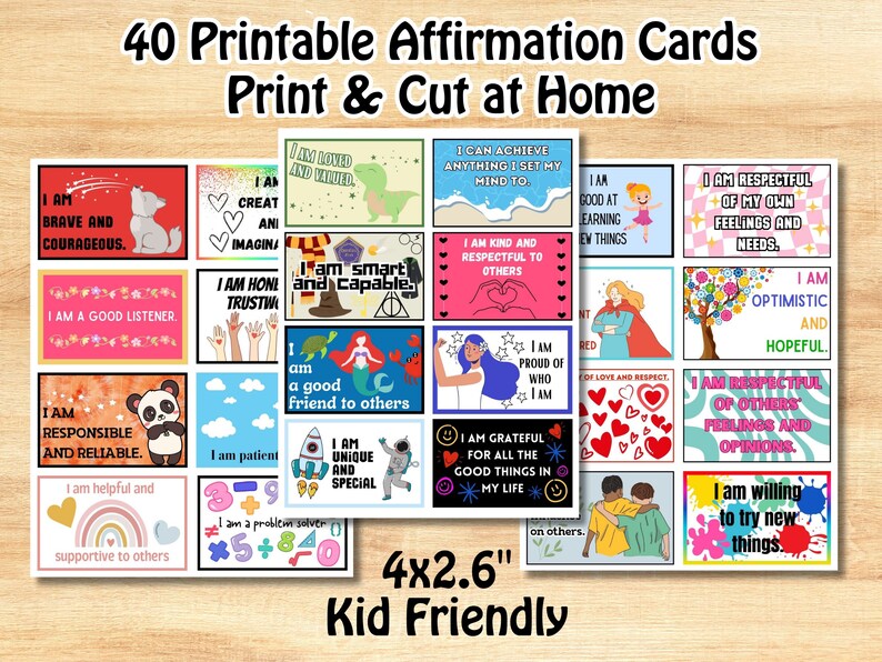 Digital Affirmation Cards, Positive Affirmation Cards, Printable ...