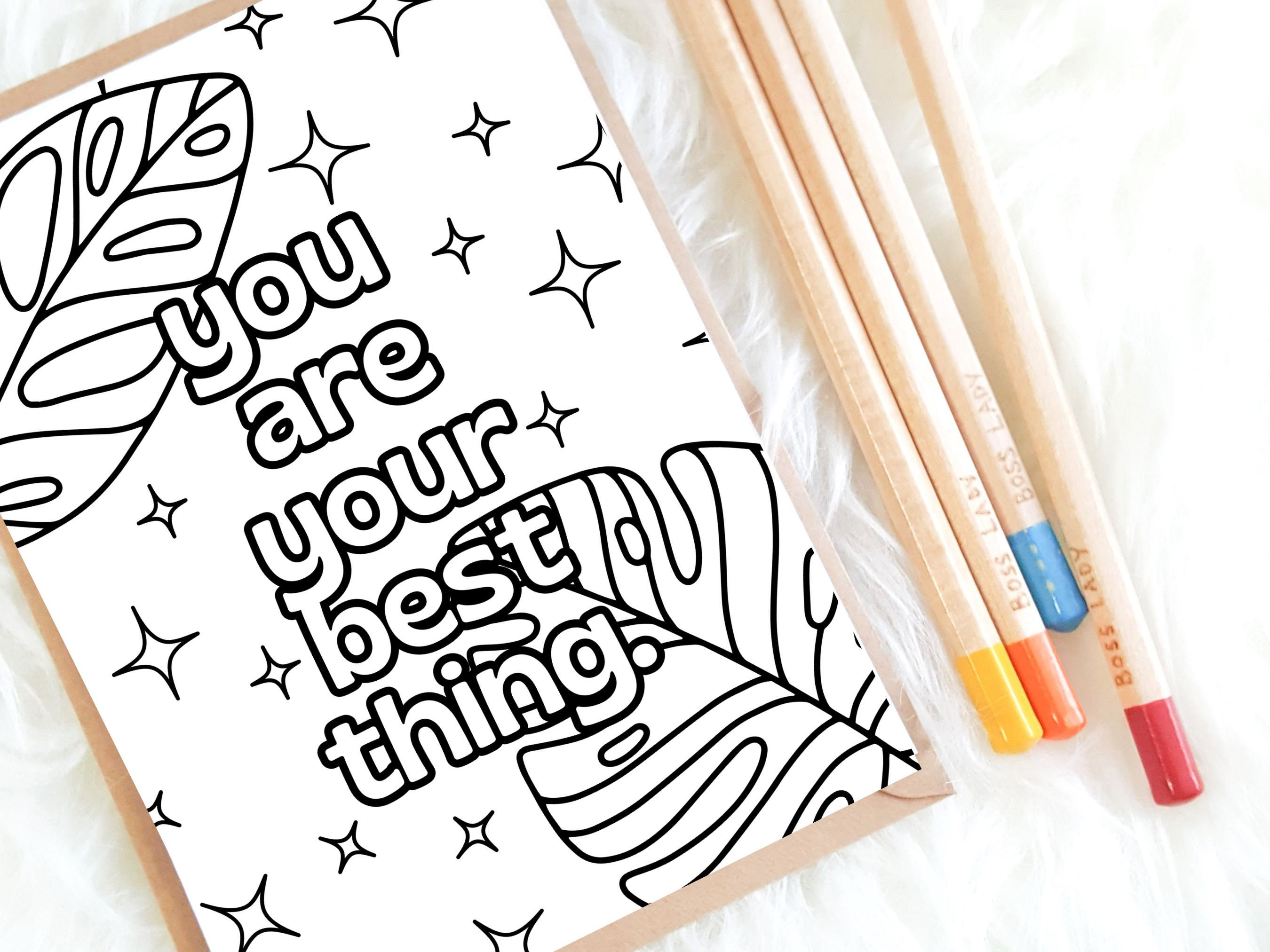 Self Care Coloring Pages, in My Self Care Era, Self Care at Home, Print ...