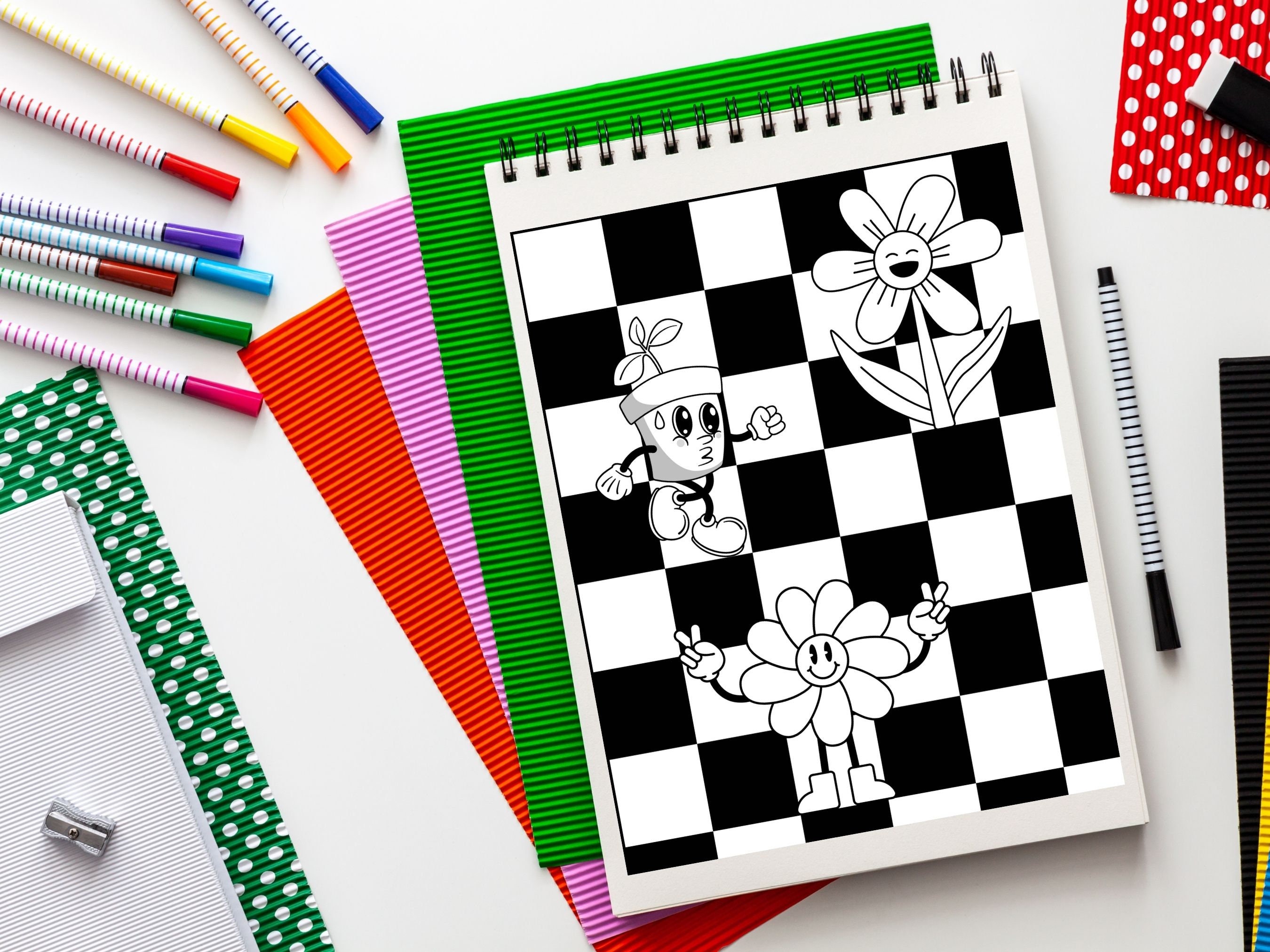 Groovy Coloring Pages, Disco Themed Art, 70s Coloring Sheet, Disco Art ...