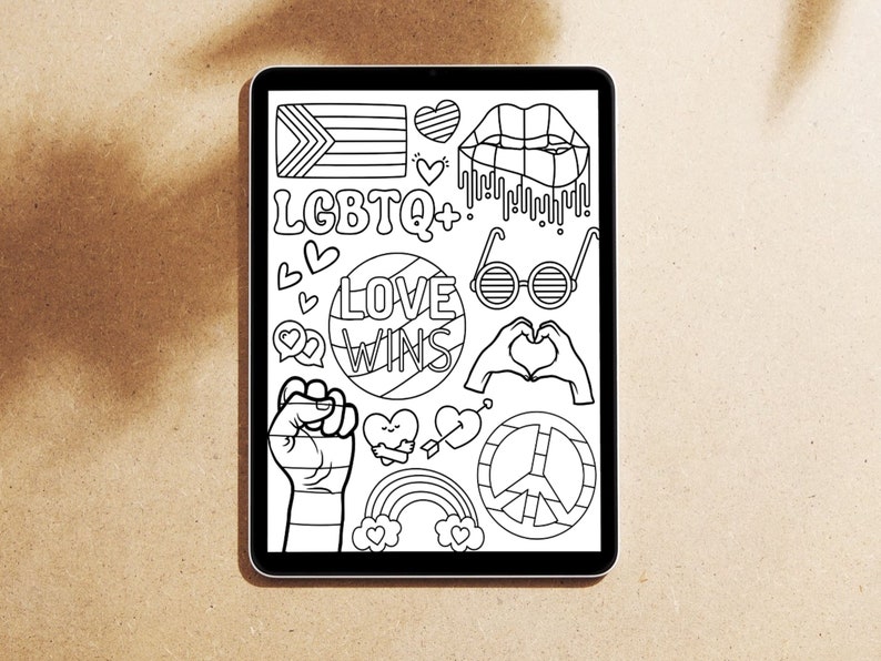 Pride Month Coloring Pages, Pride Month Gifts, Pride Flag, Print at ...