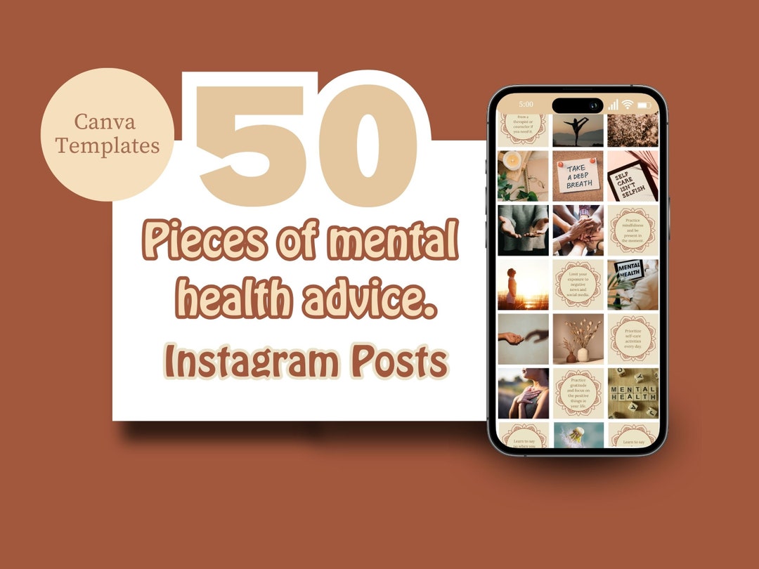 Mental Health Social Media Posts, Canva Templates, Instagram Posts ...