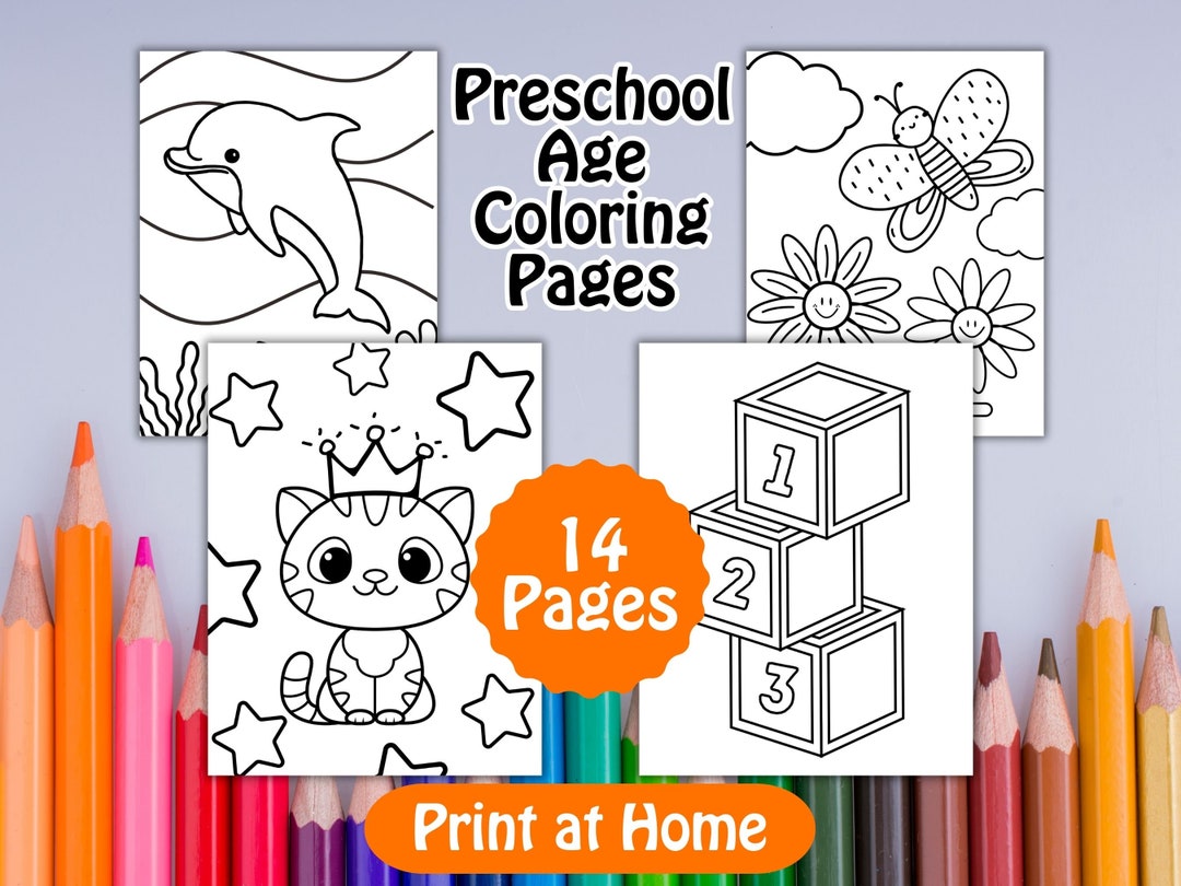 Preschool Coloring Pages, Coloring Pages for Kids, Simple Coloring ...