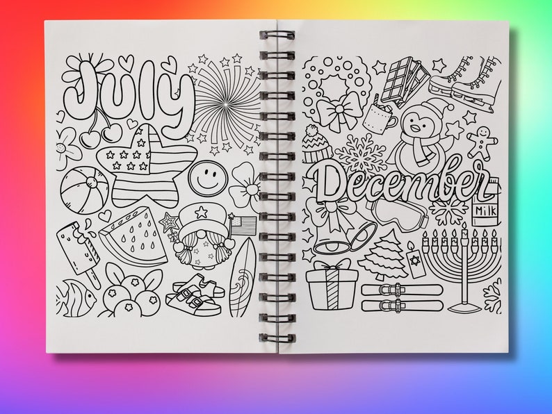 Months of the Years Coloring Pages, Months Printable, Printable ...