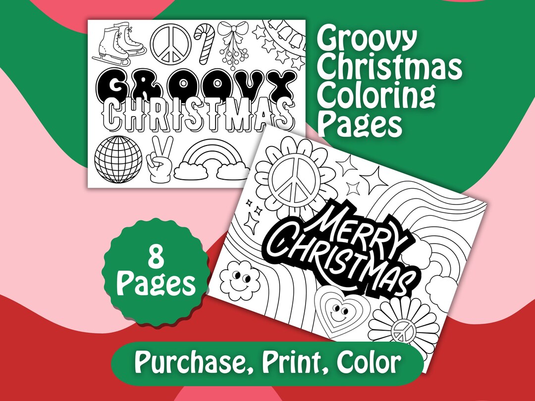 Retro Christmas Coloring Pages, Christmas Coloring Pages Printable ...