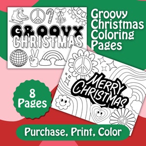 Retro Christmas Coloring Pages, Christmas Coloring Pages Printable ...
