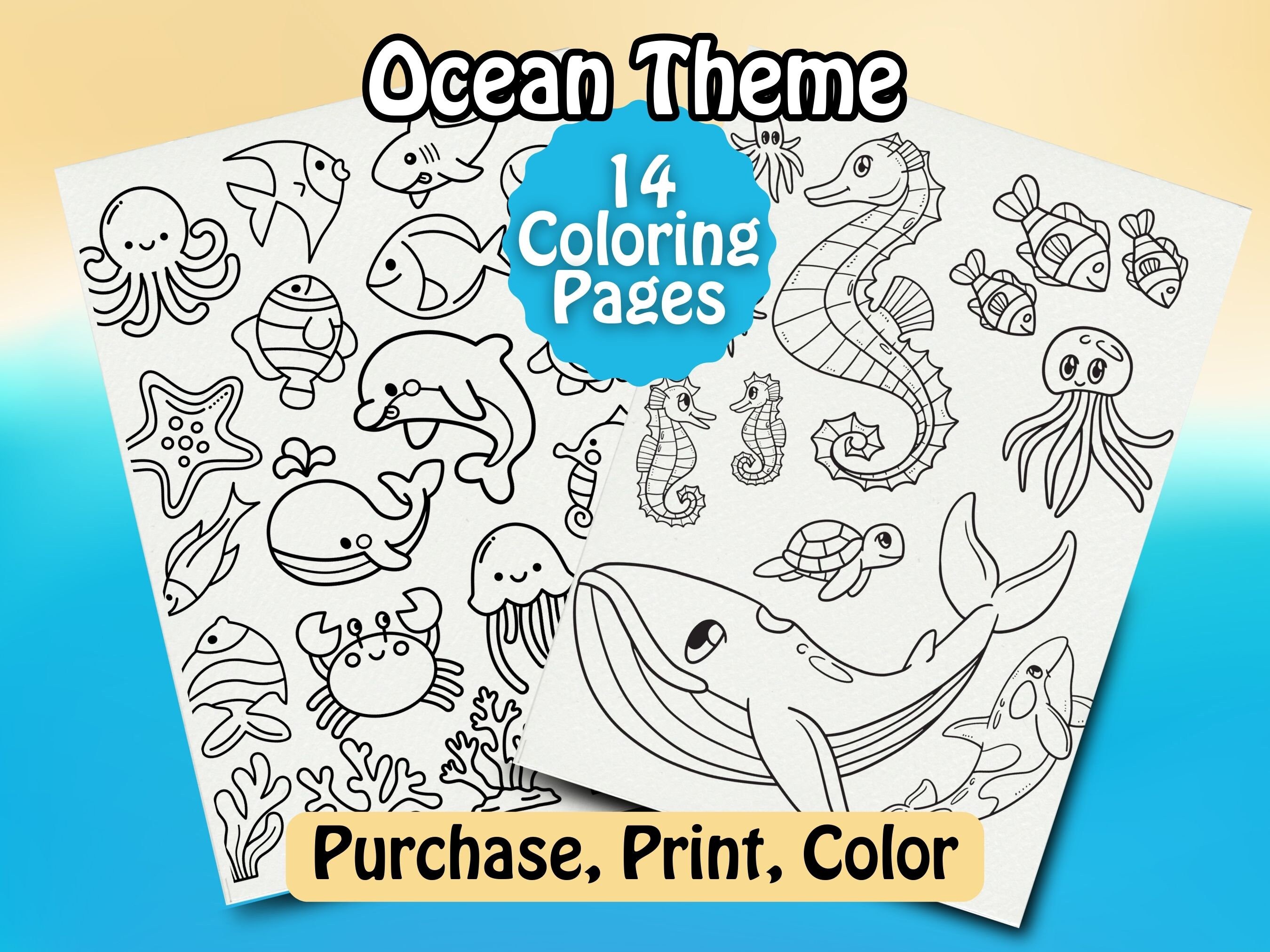 Ocean Coloring Pages, Beach Coloring Pages, Coloring Pages for Kids ...