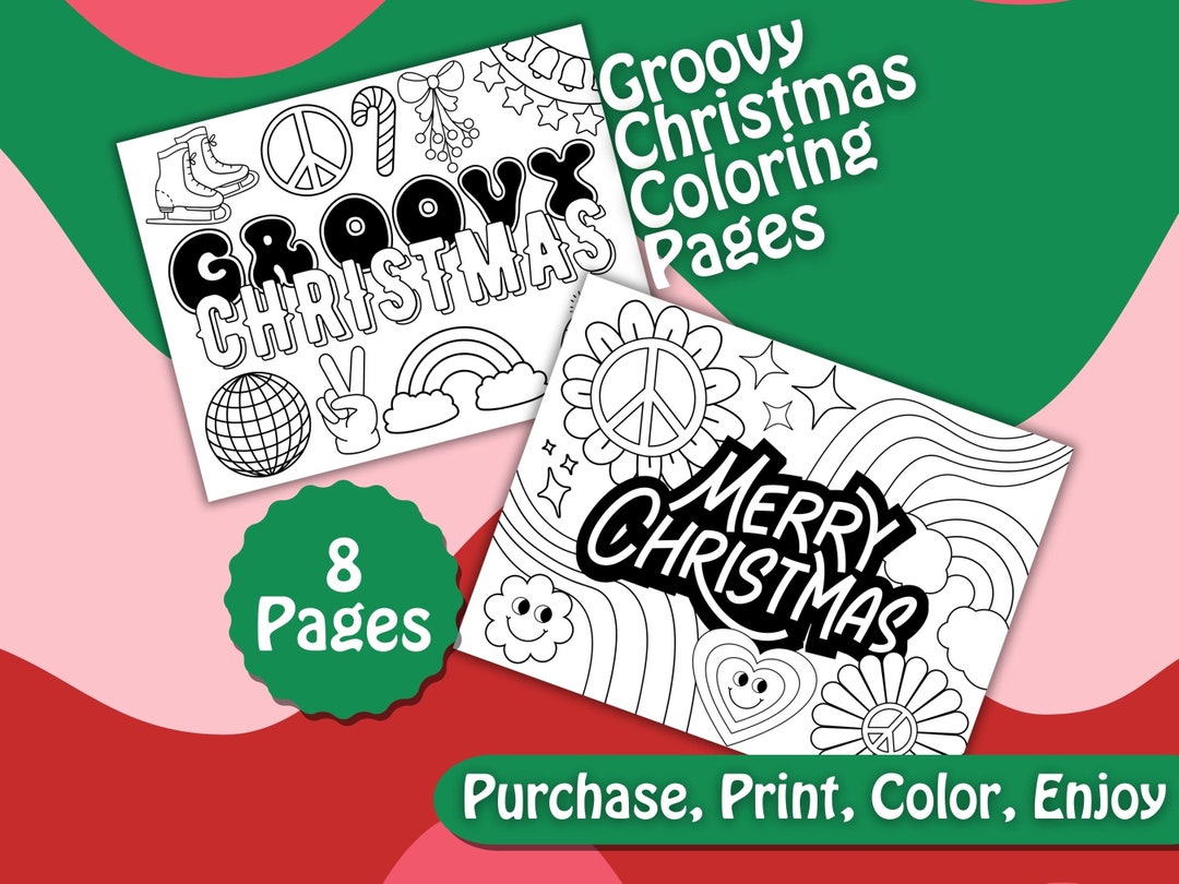 Retro Christmas Coloring Pages, Christmas Coloring Pages Printable ...