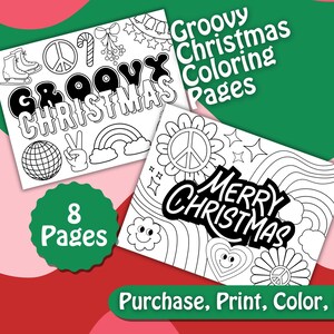 Retro Christmas Coloring Pages, Christmas Coloring Pages Printable ...