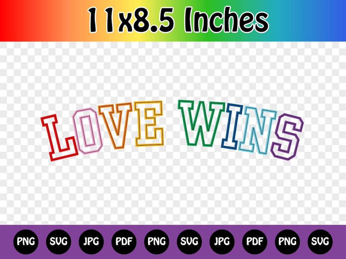 Love Wins SVG, Pride Month Png, Gift for Pride Month, Love Wins PNG ...