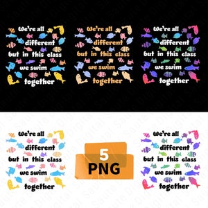 Rainbow Fish Png We're All Different but in This Class We Swim Together ...