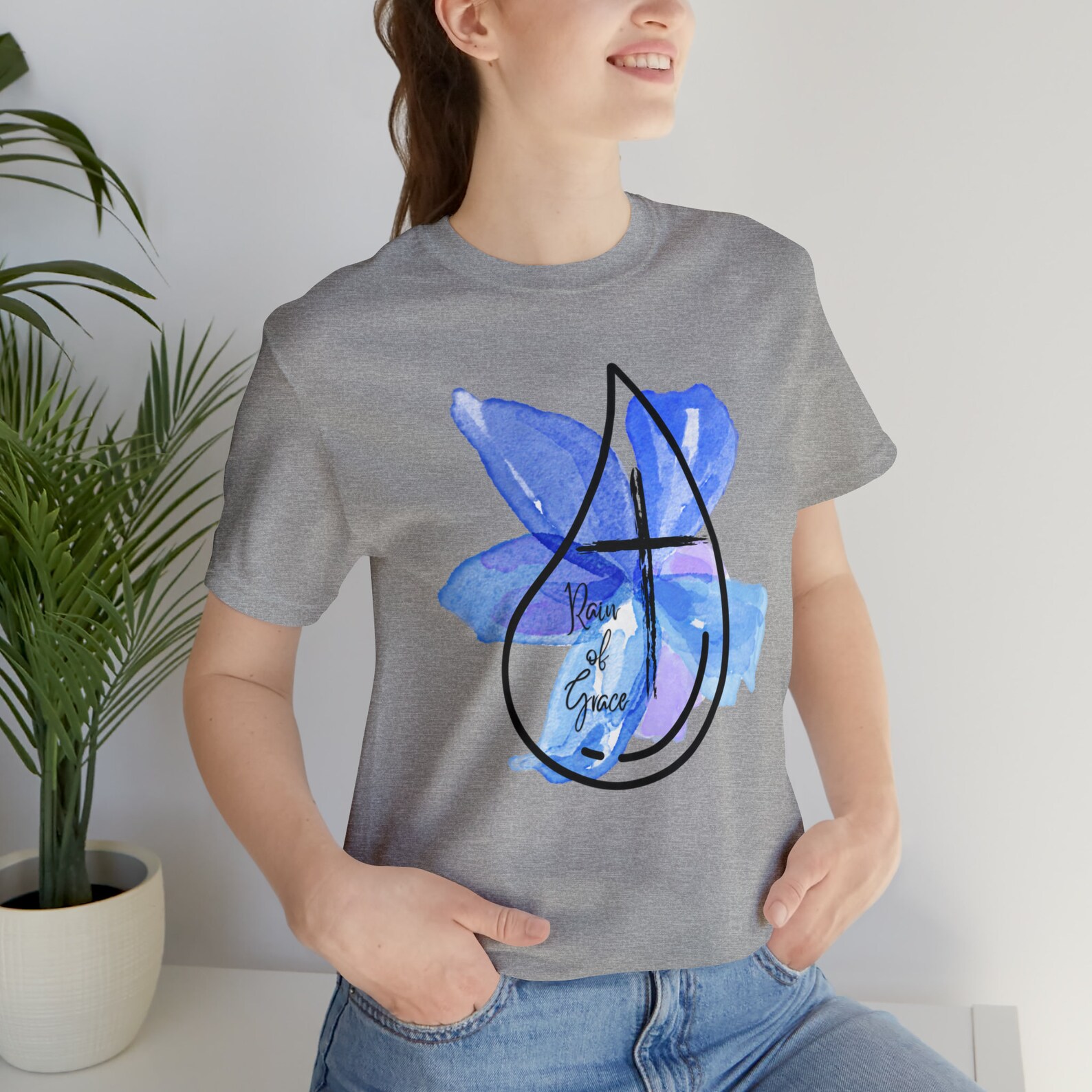 Celestial Rain of Grace, Raindrop Cross Unisex T-shirt - Etsy