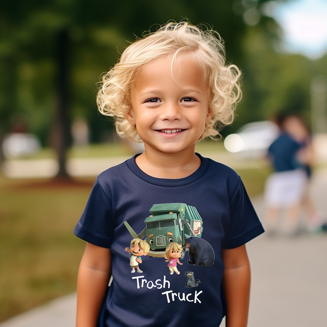 Trash Truck Family Shirt, Cartoon Kids Shirt, Birthday Gift for Kids ...
