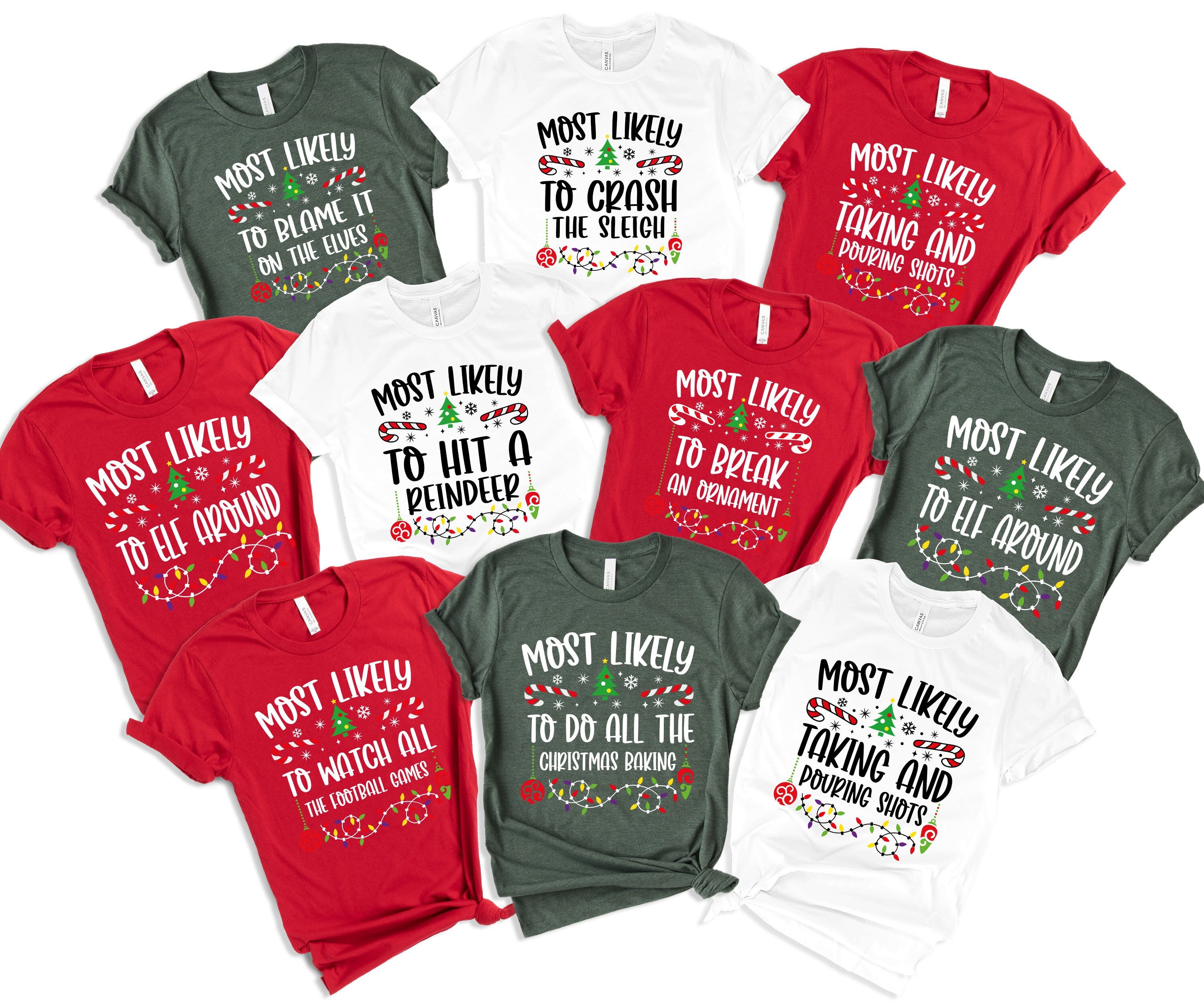Most Likely to Christmas Shirt, Personalized Christmas Shirts, Custom ...