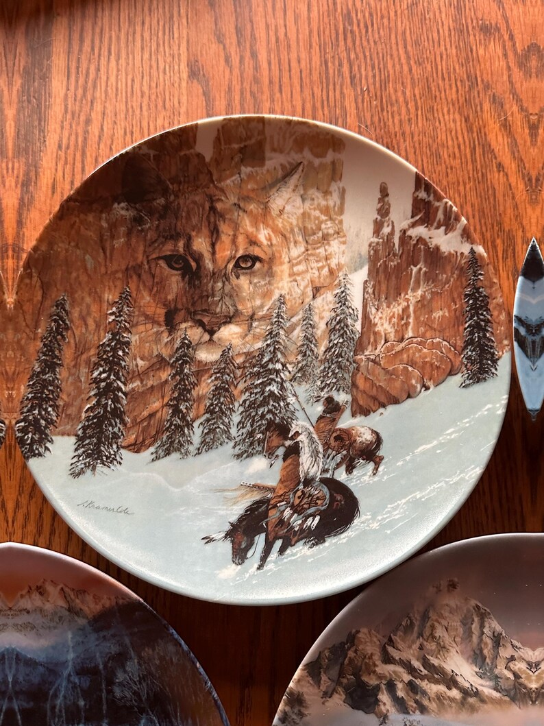 Julie Kramer Cole the Faces of Nature Collection 8 Plates Native ...