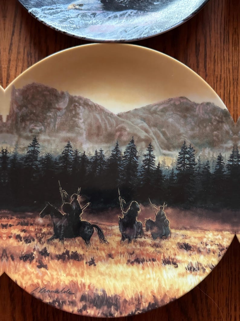 Julie Kramer Cole the Faces of Nature Collection 8 Plates Native ...