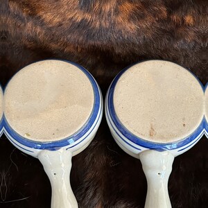 Blue Trim Handled Stoneware Soup Crocs Bowl - Etsy