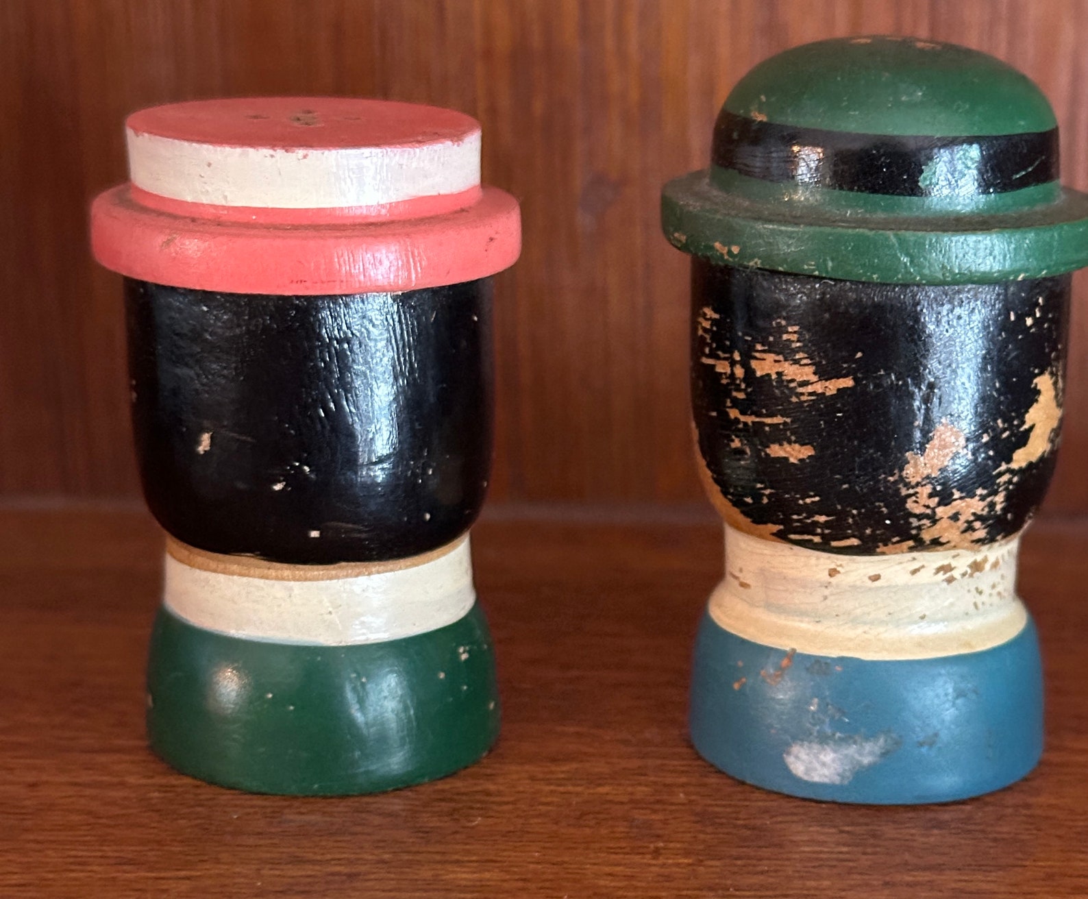 Vintage 1950s Dapper Anthropomorphic Wood Salt and Pepper Shaker - Etsy