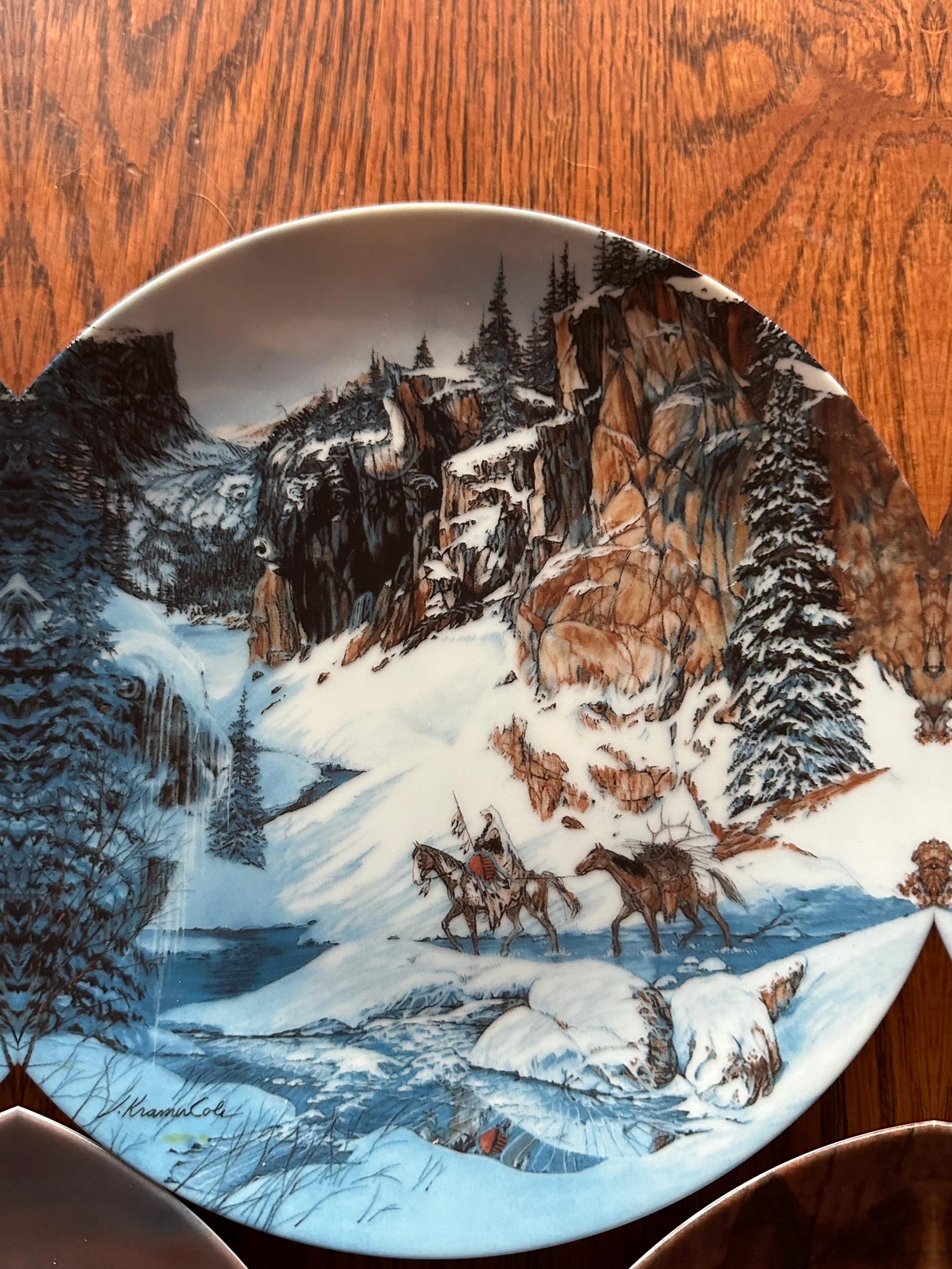 Julie Kramer Cole the Faces of Nature Collection 8 Plates Native ...