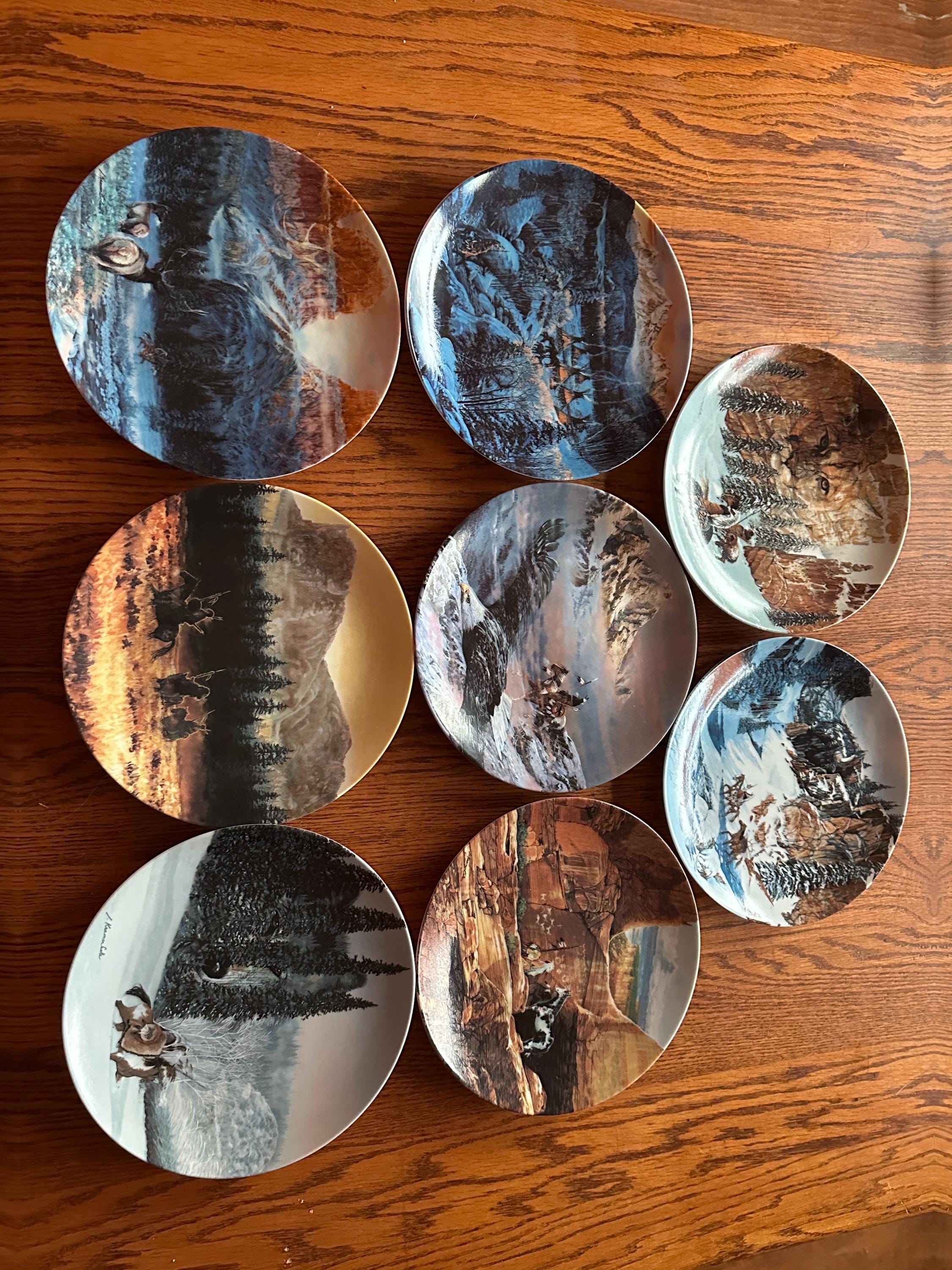 Julie Kramer Cole the Faces of Nature Collection 8 Plates Native ...