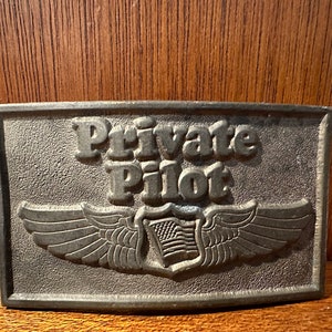 Private Pilot Wings Belt Buckle - Etsy