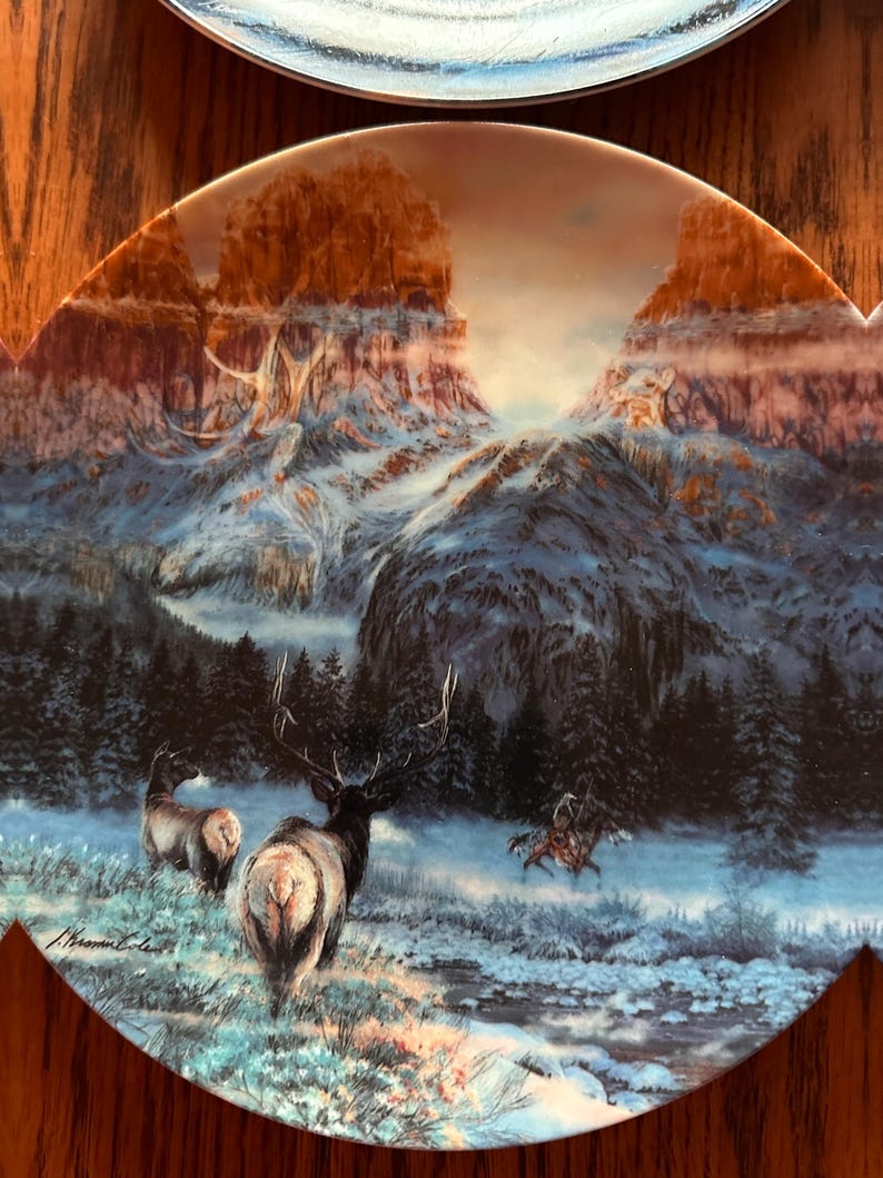 Julie Kramer Cole the Faces of Nature Collection 8 Plates Native ...