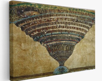 Sandro Botticelli the Map of Hell Dante the Divine Comedy 1485 ...