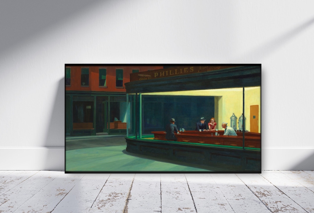 Nighthawks Edward Hopper Canvas/poster, Famous American Painting Wall ...