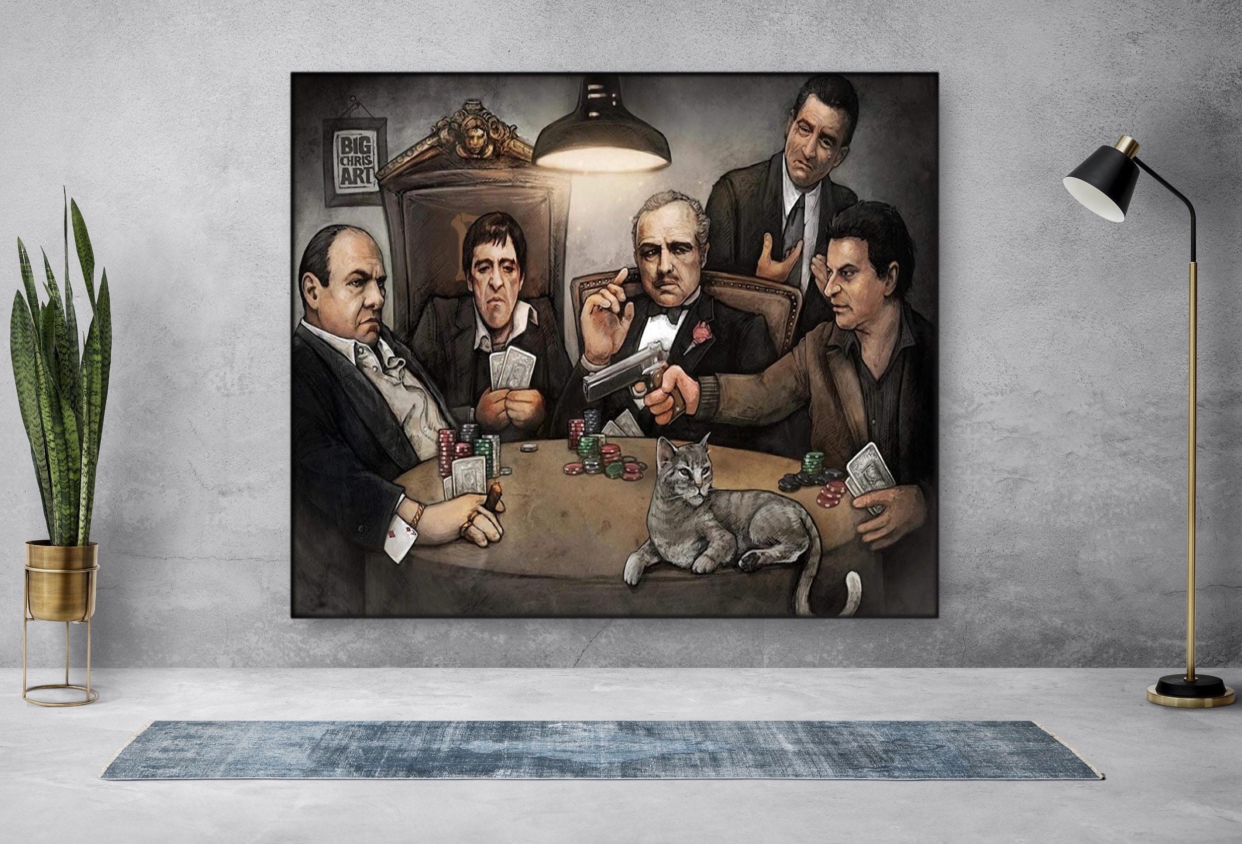Famous Gangsters Canvas, Hollywood Stars Actors Wall Art, Gangster ...