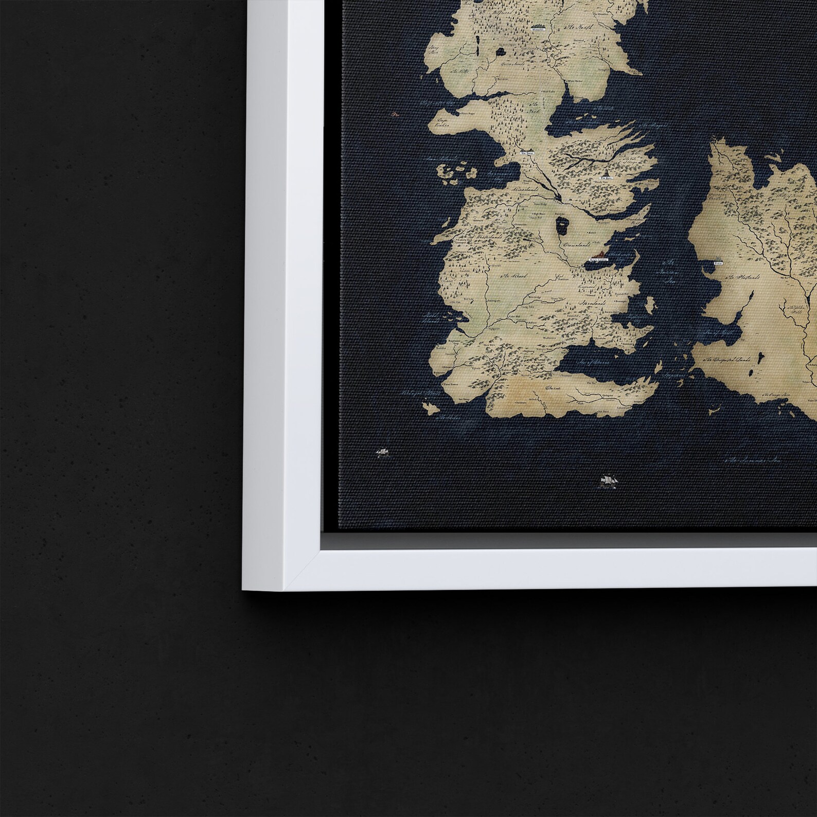 Westeros Map Panoramic Canvas/poster, Game of Thrones Wall Decor ...