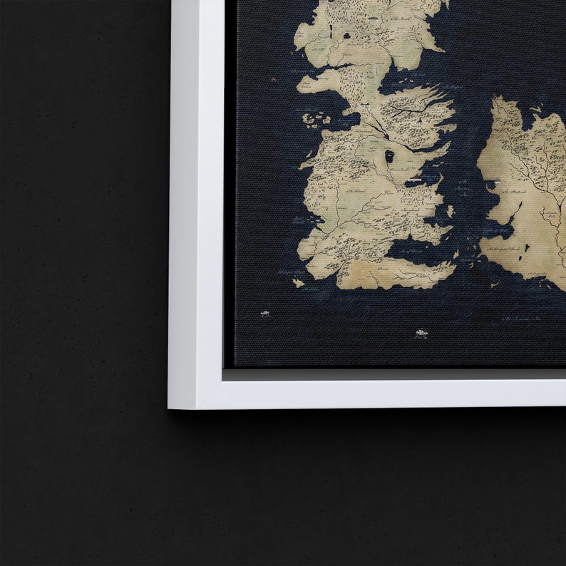 Westeros Map Panoramic Canvas/poster, Game of Thrones Wall Decor ...