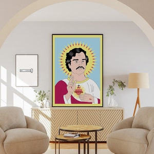 Saint Pablo Escobar Wall Art, Pop Culture Artwork Poster, High Quality ...