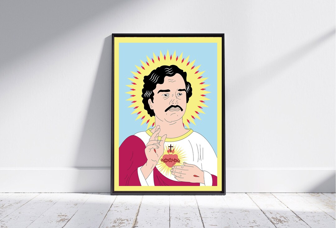 Saint Pablo Escobar Wall Art, Pop Culture Artwork Poster, High Quality ...