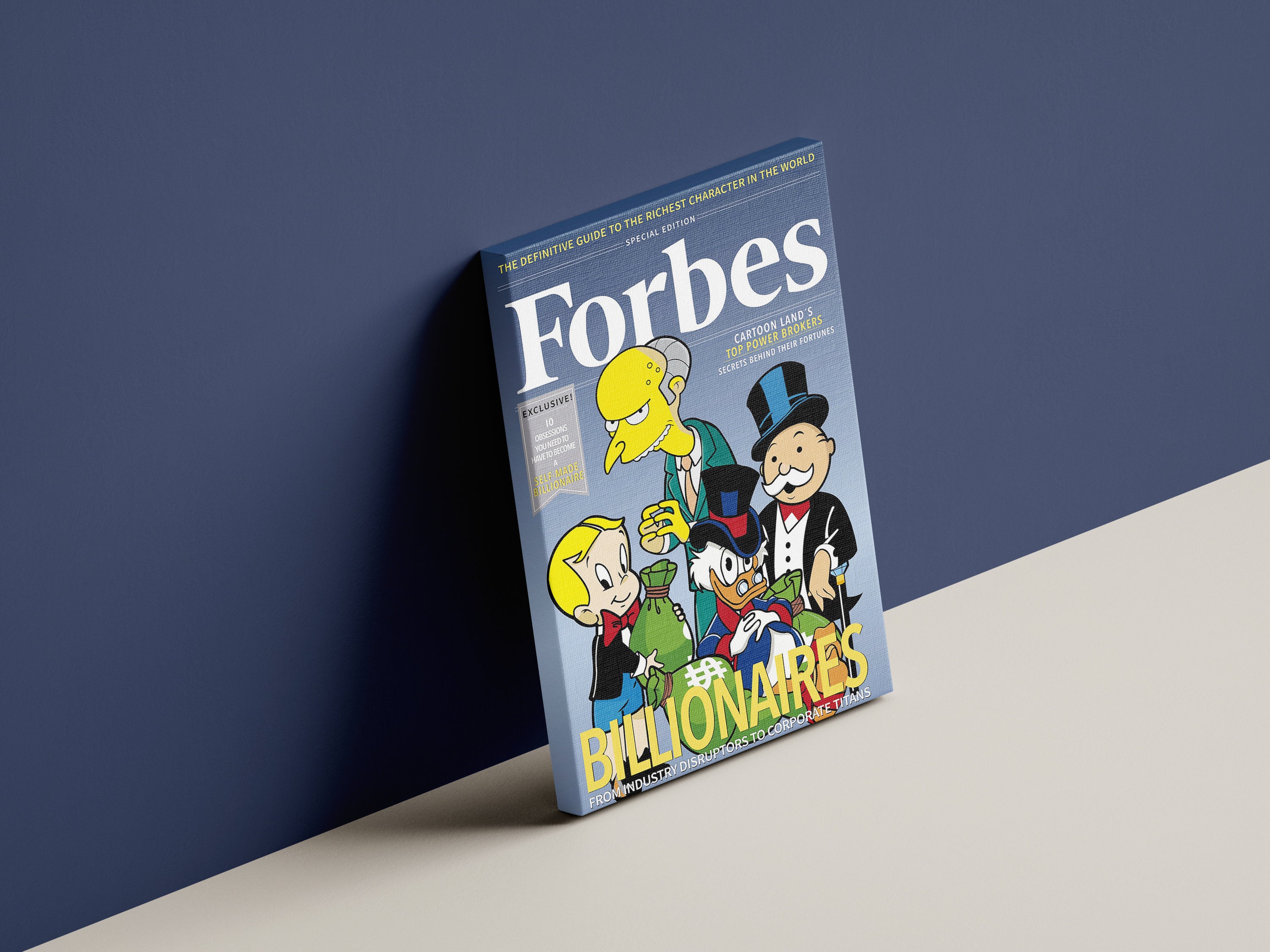 Forbes Magazine Billionaires Canvas/poster,mr. Monopoly Wall Art ...