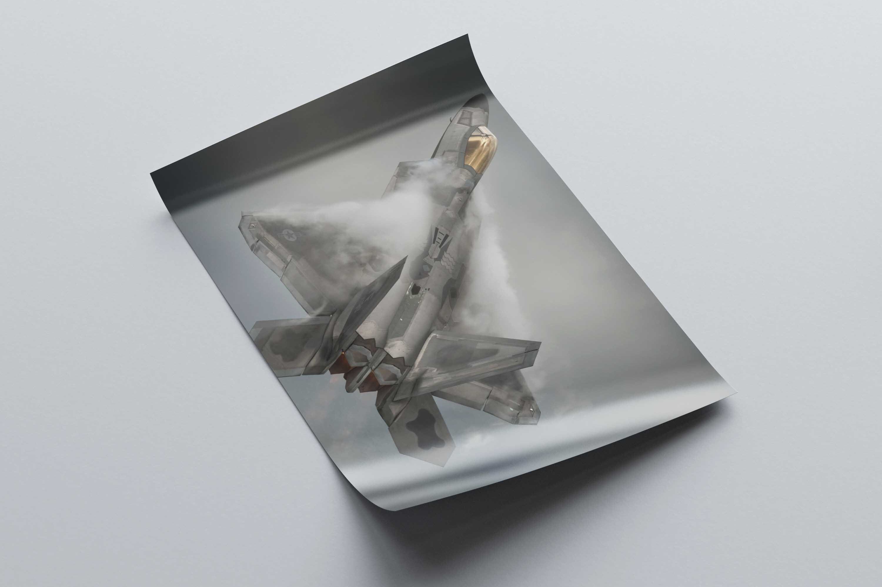 F-22 Raptor Canvas/poster, Aviation Fighter Jet Wall Art, Print ...